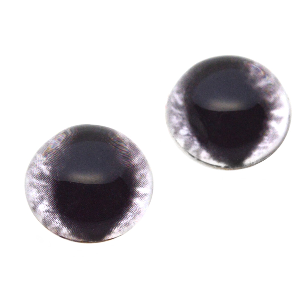 High Dome Wide White Dragon or Cat Half Sphere Glass Eyes | Hemisphere ...