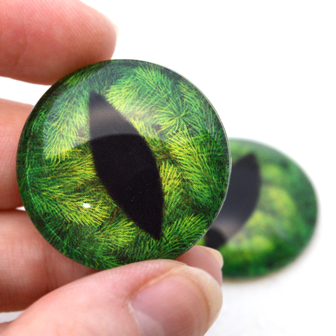 Green Pine Tree Dragon or Cat Glass Eyes 6mm to 60mm Forest Holiday ...