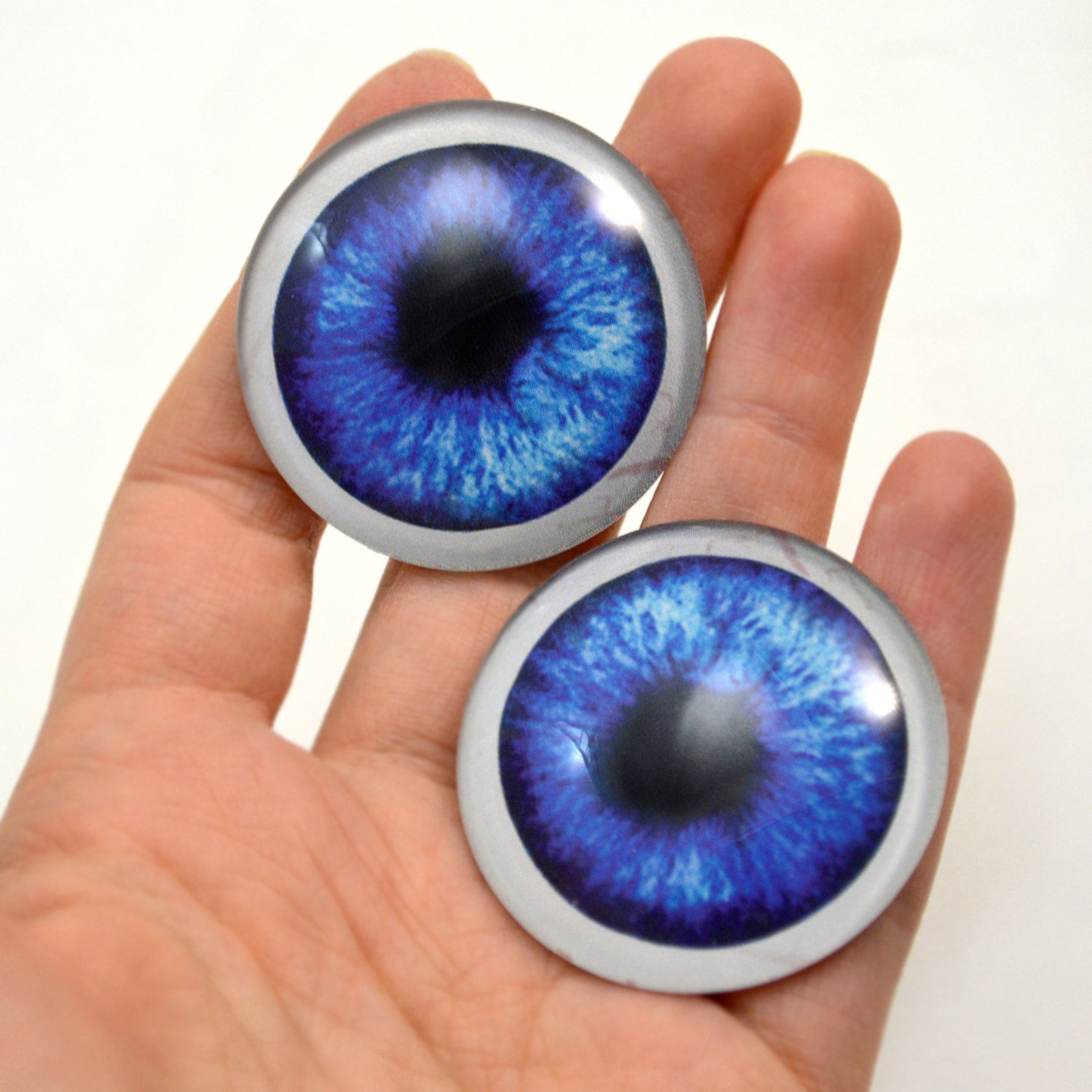 Dark Blue Anime Glass Doll Eyes Sizes 6mm To 40mm Jewelry Etsy
