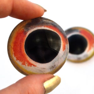 Realistic Bass Fish Glass Eyes - 6mm to 40mm - Jewelry Cabochons Doll ...