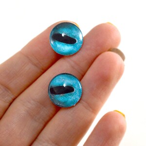 Blue Octopus Glass Eyes - 6mm to 40mm - Jewelry Cabochons Doll Making ...