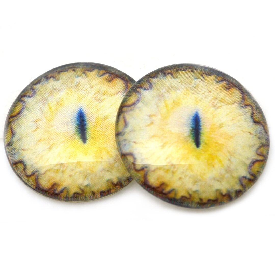 Sphynx Yellow Realistic Cat Glass Eyes - Pick Your Size - Jewelry ...