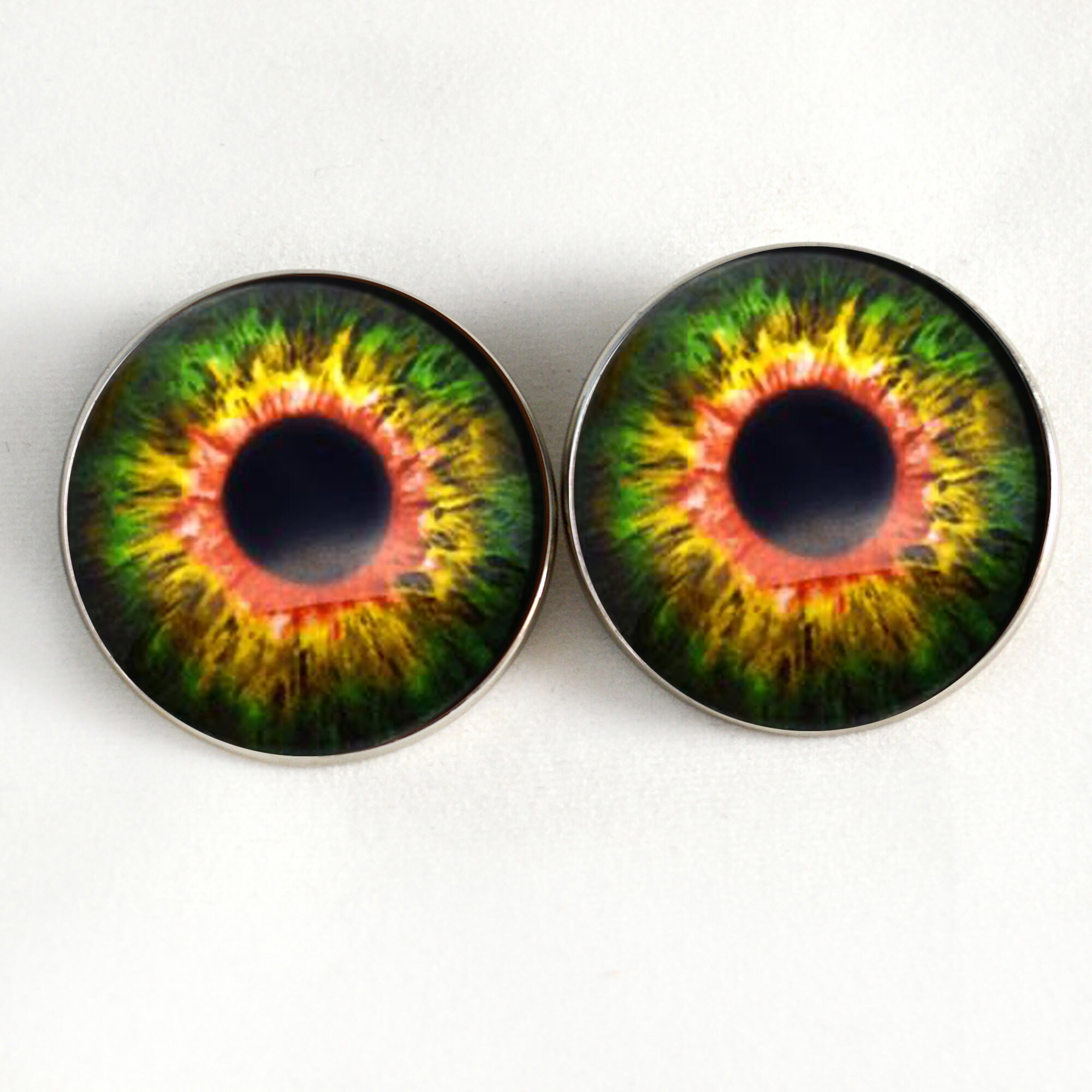 10mm - 30mm Sensational Green and Orange Creature Button Eyes Sew on ...