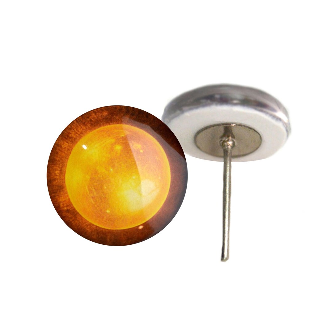 Fortune Teller Oracle Glass Eyes on Wire Pin Posts for Felt Doll Making ...