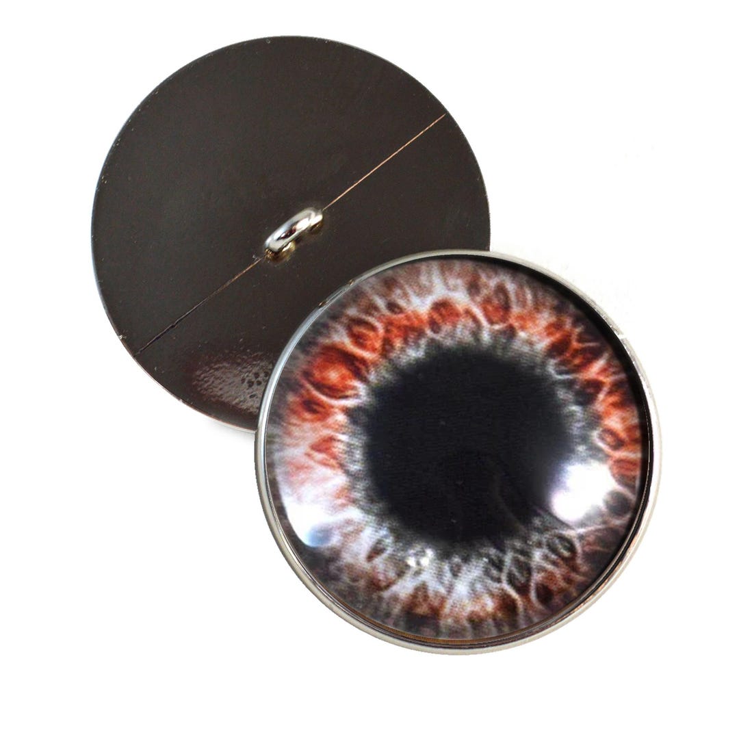10mm - 30mm Red and Black Fantasy Button Eyes Sew on Shank With Loop ...