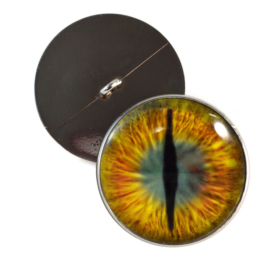 10mm - 30mm Gold and Teal Dragon Button Eyes Sew on Shank Loops Stuffed ...