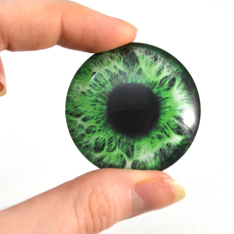 Intense Green Human Glass Eye for Pendant Jewelry Making or Taxidermy ...