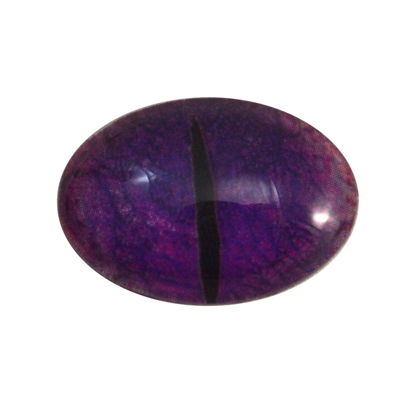 Purple Dragon Oval Glass Eyes - Choose Your Size: 13mm X 18mm, 18mm X ...
