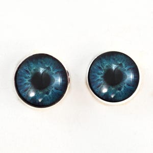 10mm - 30mm Deep Blue Human Button Eyes Sew on With Loops Stuffed ...