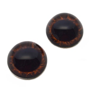 High Dome Baby Alien Adorable Dark Brown Half Sphere Glass Doll Eyes ...