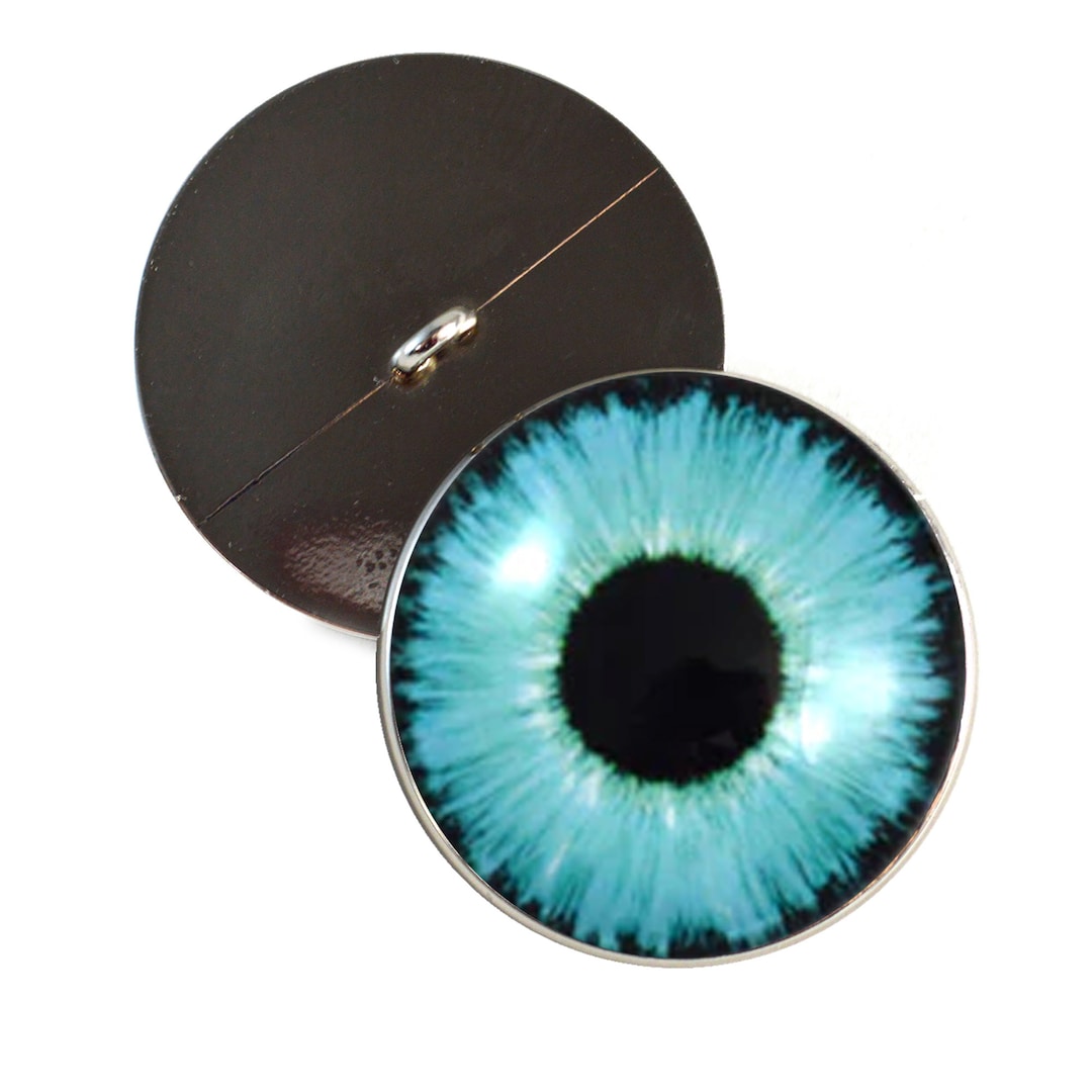 10mm - 30mm Bright Neon Blue Button Eyes Sew on Shank Loops Stuffed ...