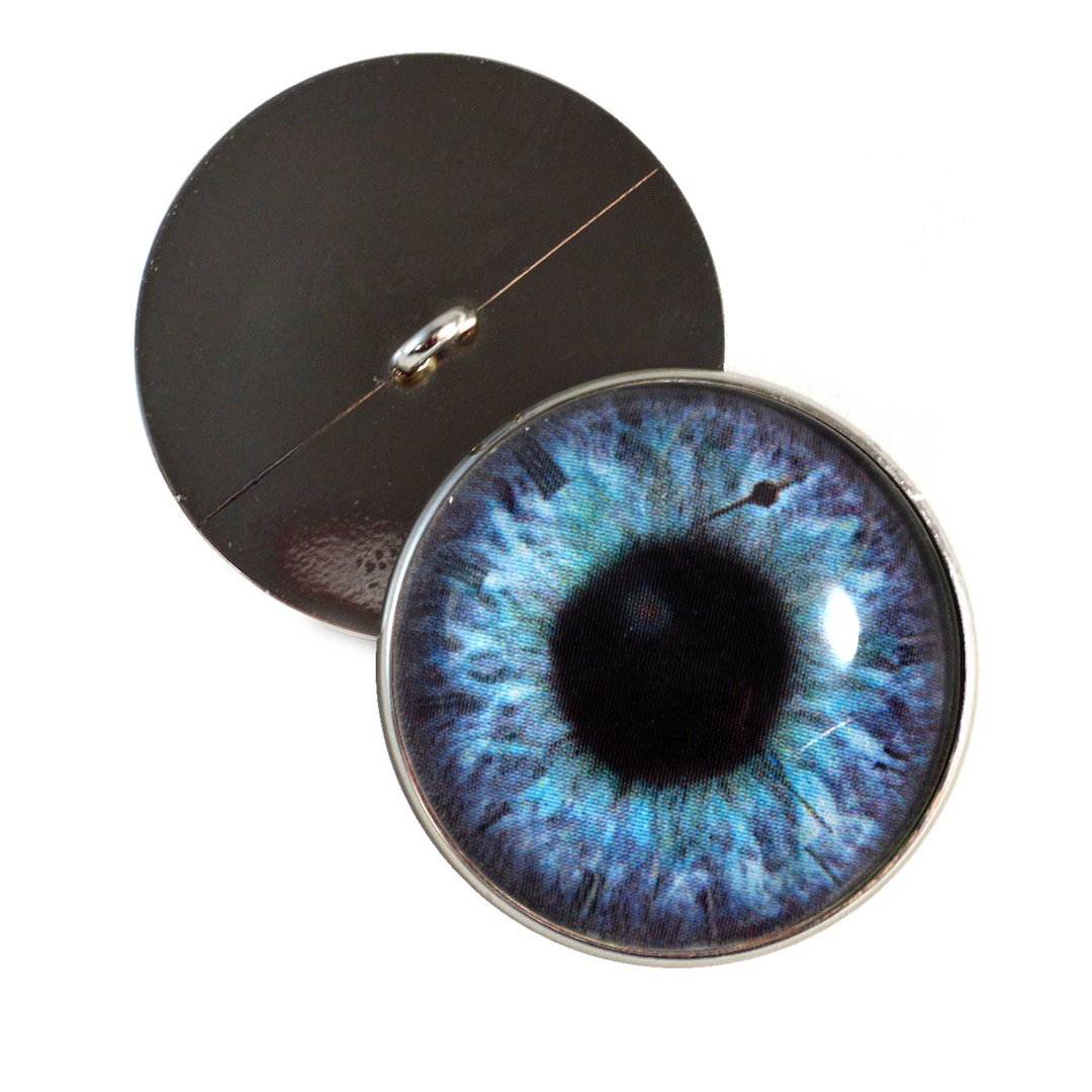 10mm - 30mm Purple and Teal Blue Steampunk Clockface Doll Button Eyes ...
