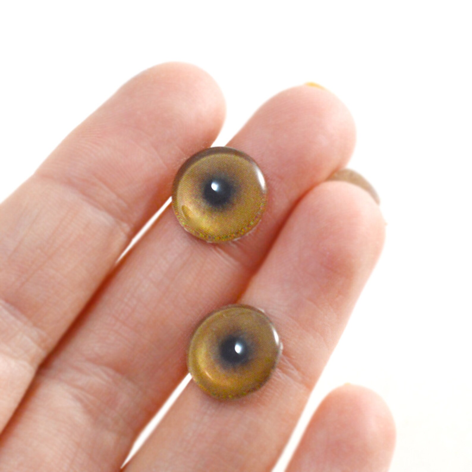 Light Brown Tan Lion Handmade Animal Glass Eyes 6mm to 40mm Jewelry ...
