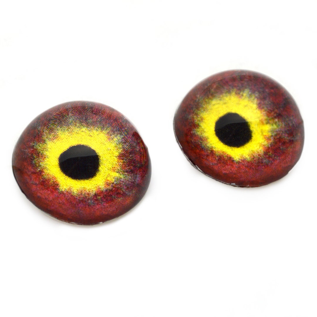 High Dome Dolle Pigeon Half Sphere Red Glass Bird Decoy Animal Eyes ...