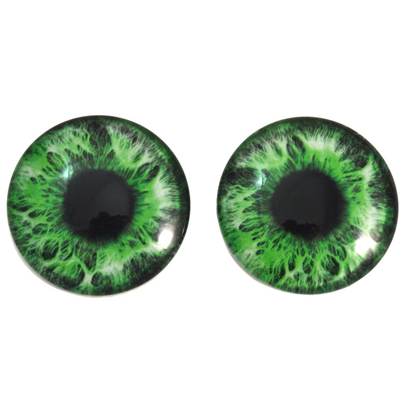 Intense Green Human Glass Eye for Pendant Jewelry Making or Taxidermy ...