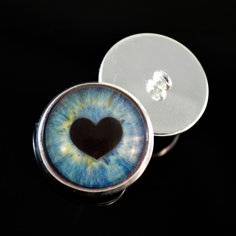 10mm - 30mm Light Blue Heart Pupil Valentine Doll Button Eyes Sew on ...