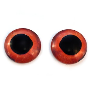 Realistic Red Fish Glass Eyes - 6mm to 40mm - Jewelry Cabochons Doll ...