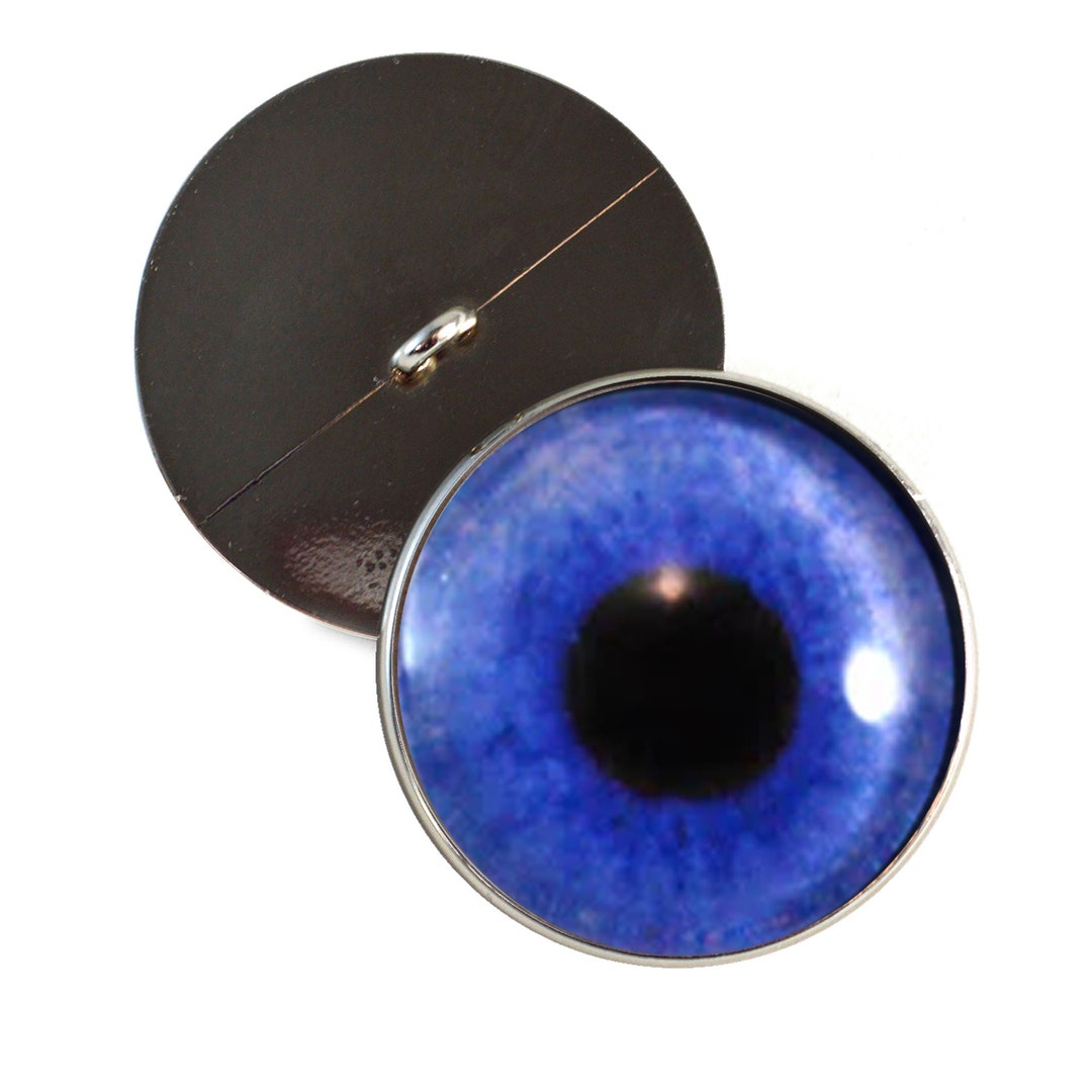 10mm - 30mm Blue Violet Zombie Button Eyes Sew on Shank With Loop ...