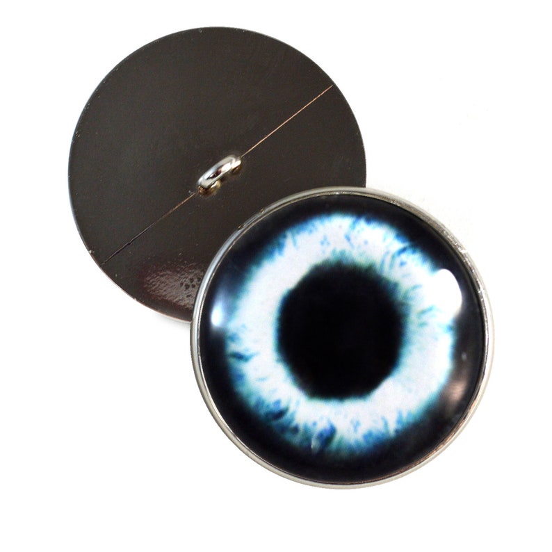 10mm - 30mm Mysterious Pale Blue Mermaid Button Eyes Sew on Shank With ...