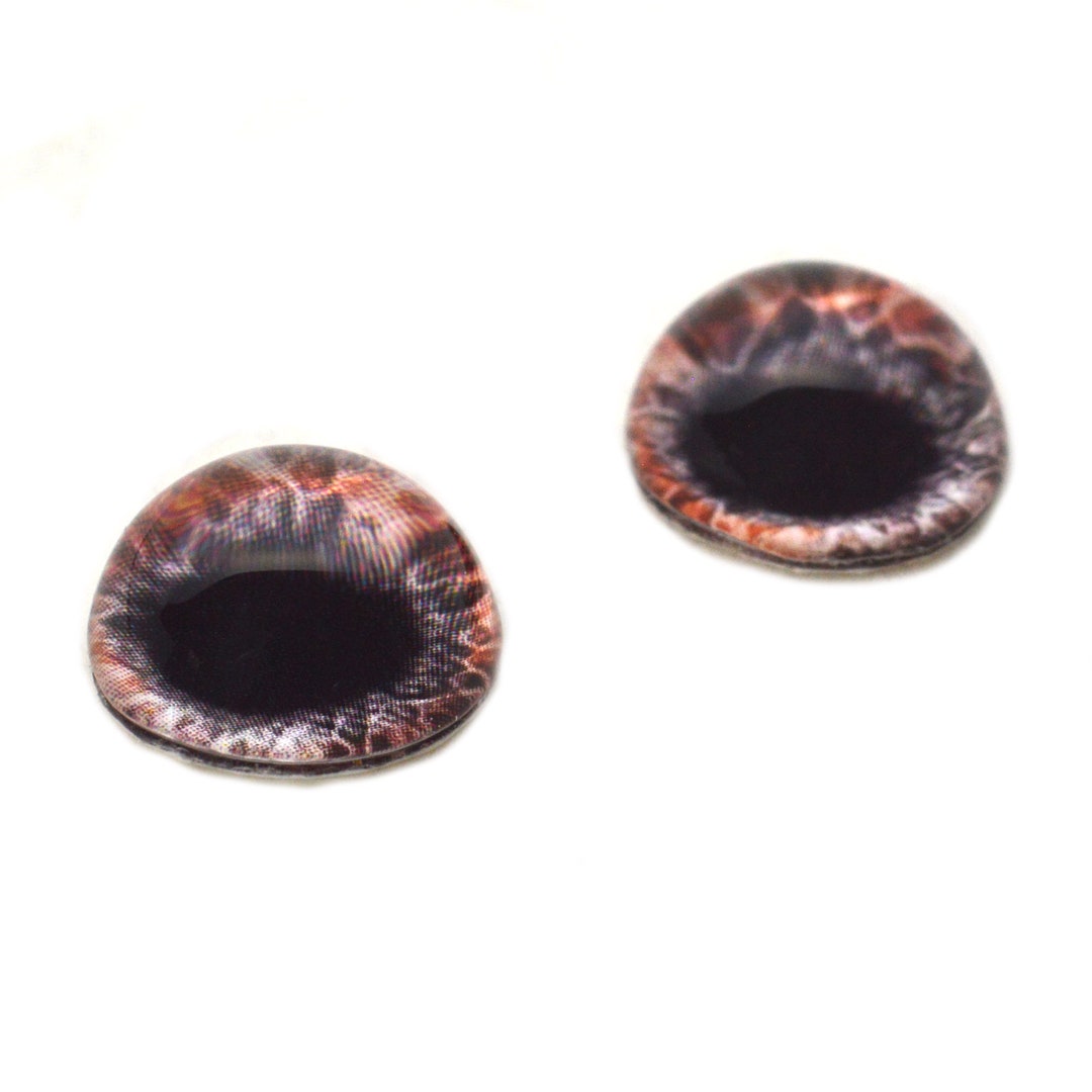 High Dome Red and Black Fantasy Half Sphere Glass Eyes | Human Round ...