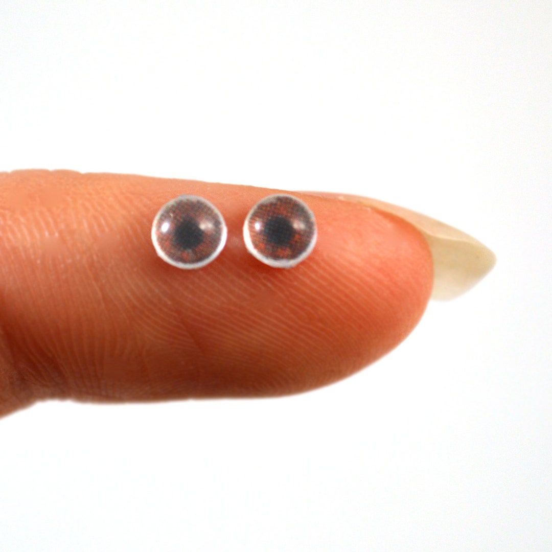 4mm Super Tiny Dark Brown Doll Human Small Fantasy Glass Eyes Cabs ...