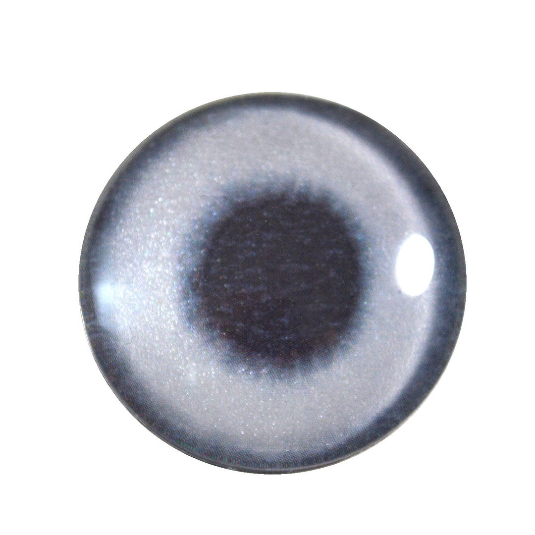 Silver Metallic Glass Doll Eyes 6mm to 30mm Shimmer Jewelry Making Art ...
