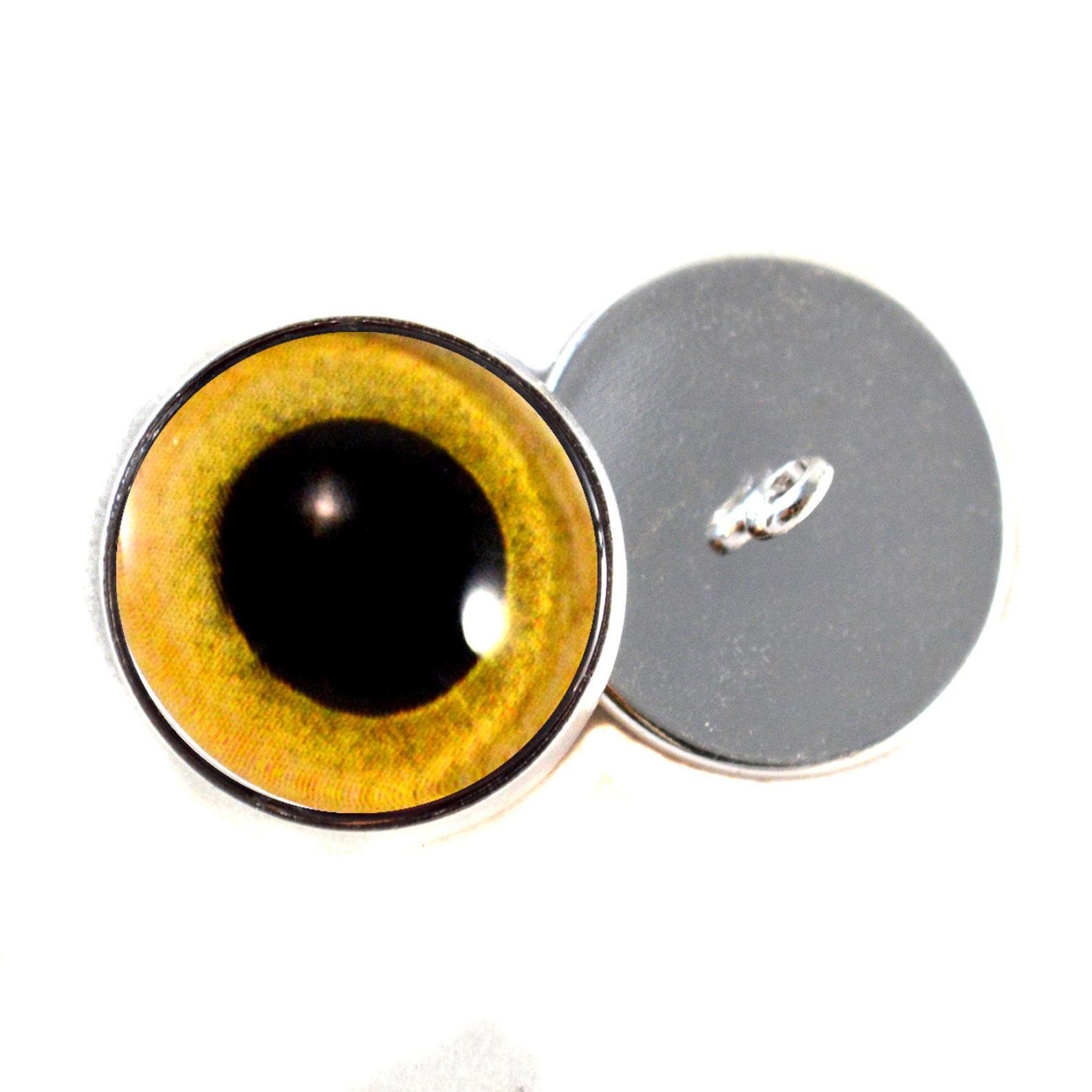 10mm - 30mm Yellow Owl Bird Button Eyes Sew on Shanks With Loops ...