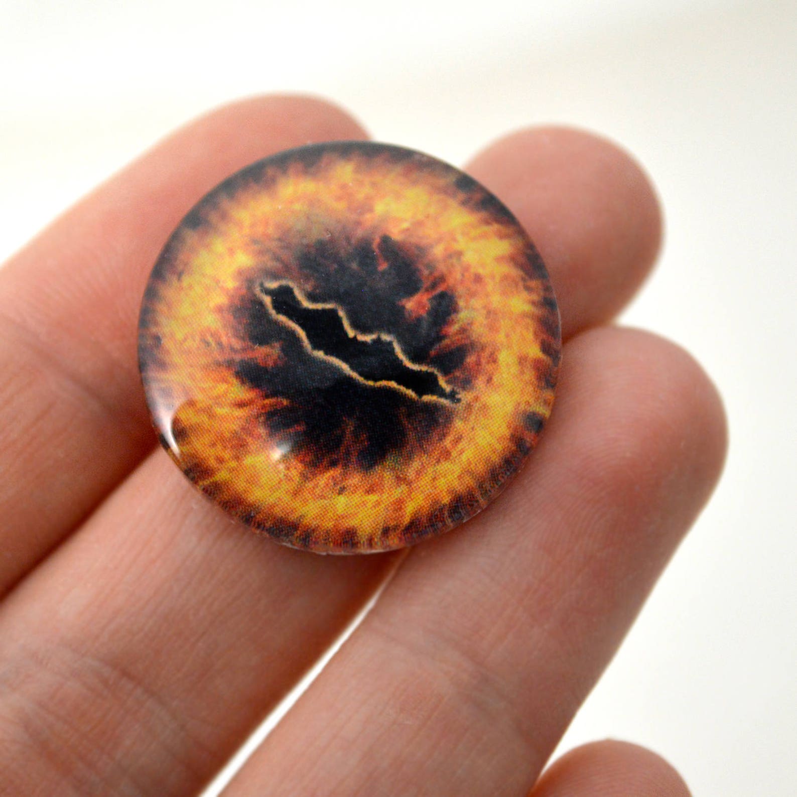 Ring of Fire Dragon Glass Eyes - Pick Your Size - for Jewelry Making ...