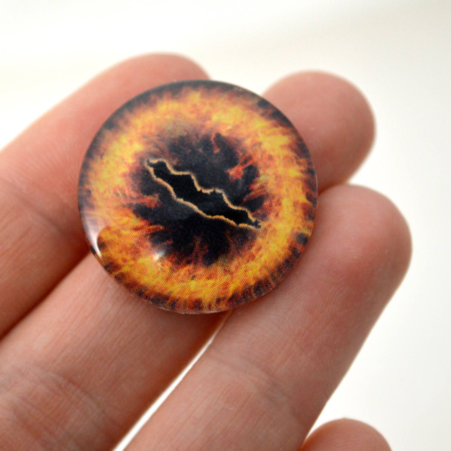 Ring of Fire Dragon Glass Eyes - Pick Your Size - for Jewelry Making ...