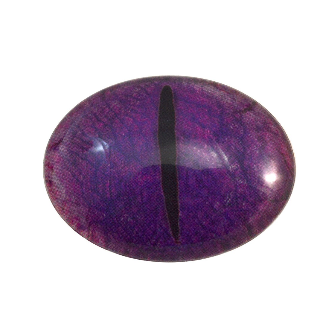 Purple Dragon Oval Glass Eyes - Choose Your Size: 13mm X 18mm, 18mm X ...