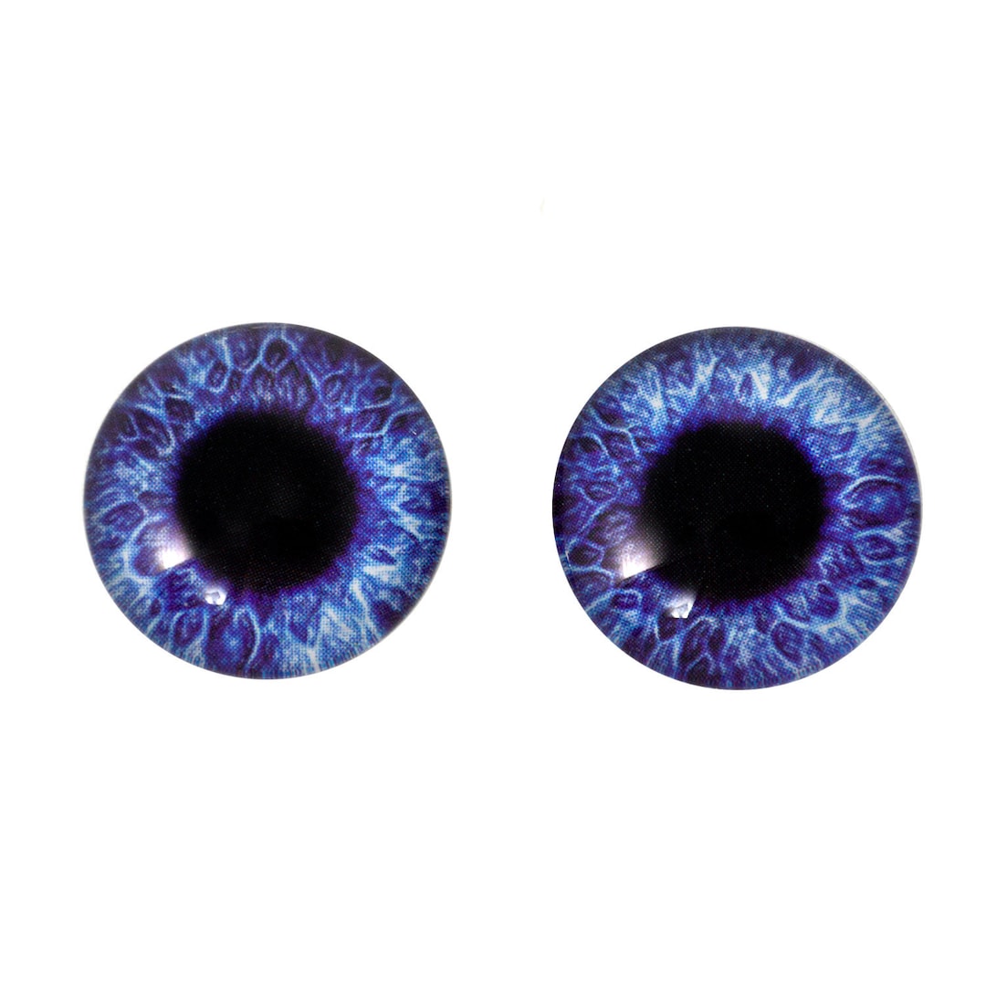 Blue Violet Human Glass Eyes Sizes 6mm to 40mm Jewelry Real Art Dolls ...