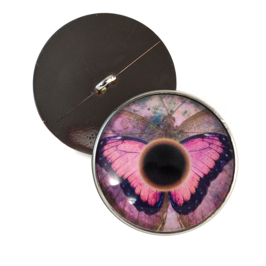 10mm - 30mm Pink Butterfly Button Eyes Sew-on Stuffed Animal Plushies ...