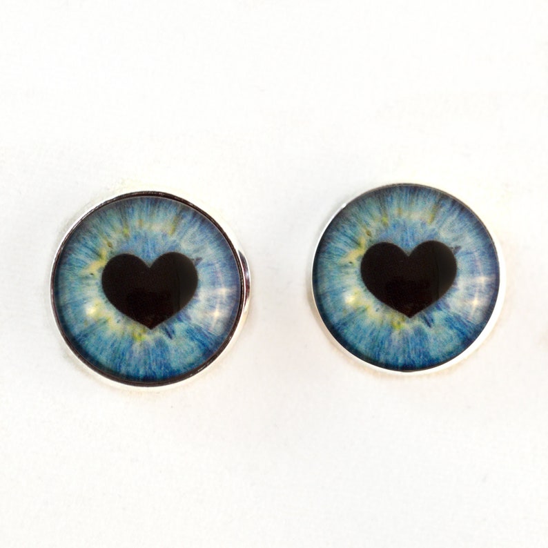10mm - 30mm Light Blue Heart Pupil Valentine Doll Button Eyes Sew on ...
