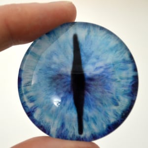 Blue Ice Dragon Glass Eyes - Pick Your Size - for Jewelry Making, Art ...
