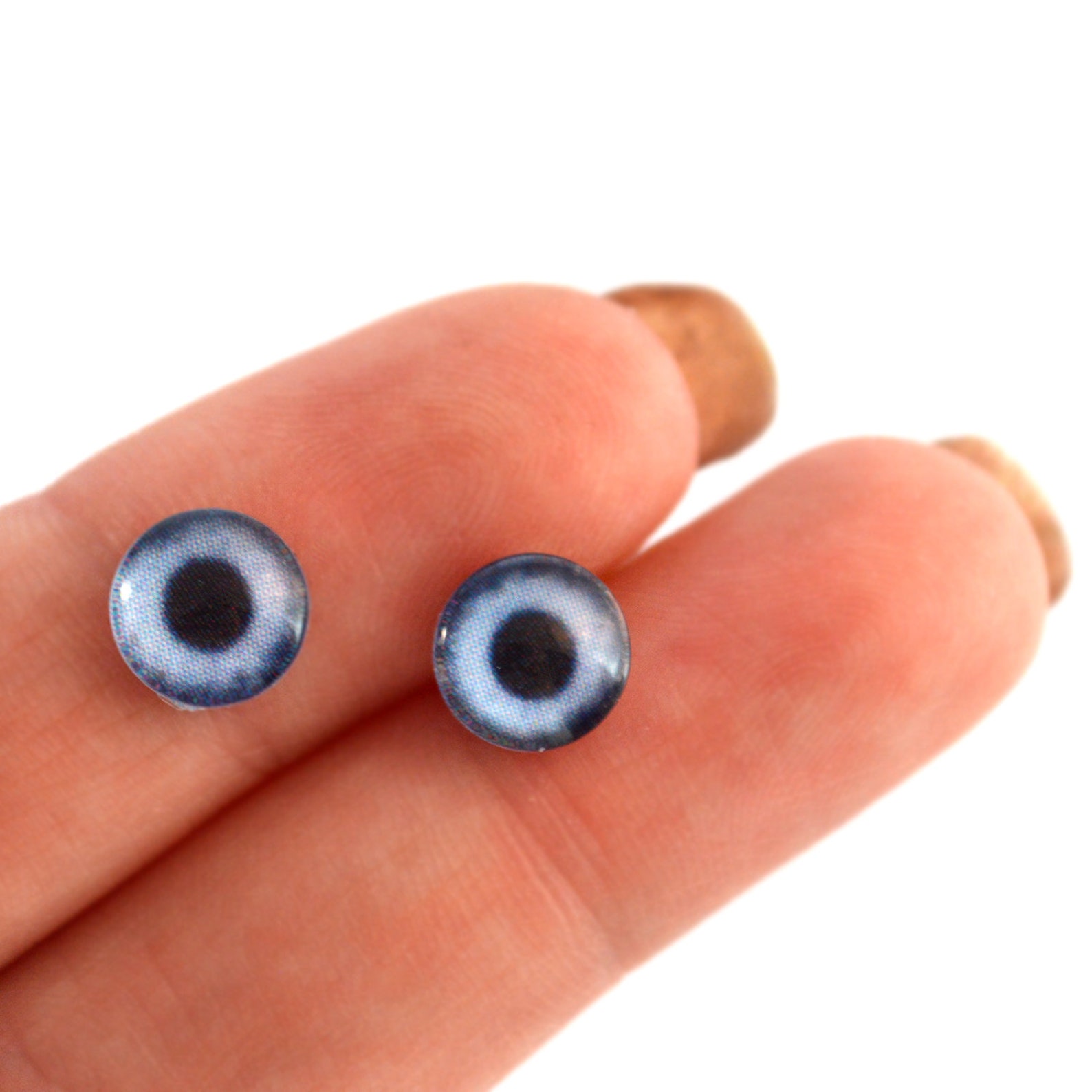Blue Dog Glass Animal Eyes, 6mm to 40mm, Jewelry Making Art Dolls Puppy ...
