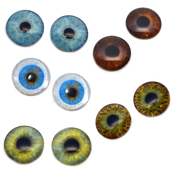 5 Pairs Realistic Human Glass Eye Discounted Bundle II Set of | Etsy
