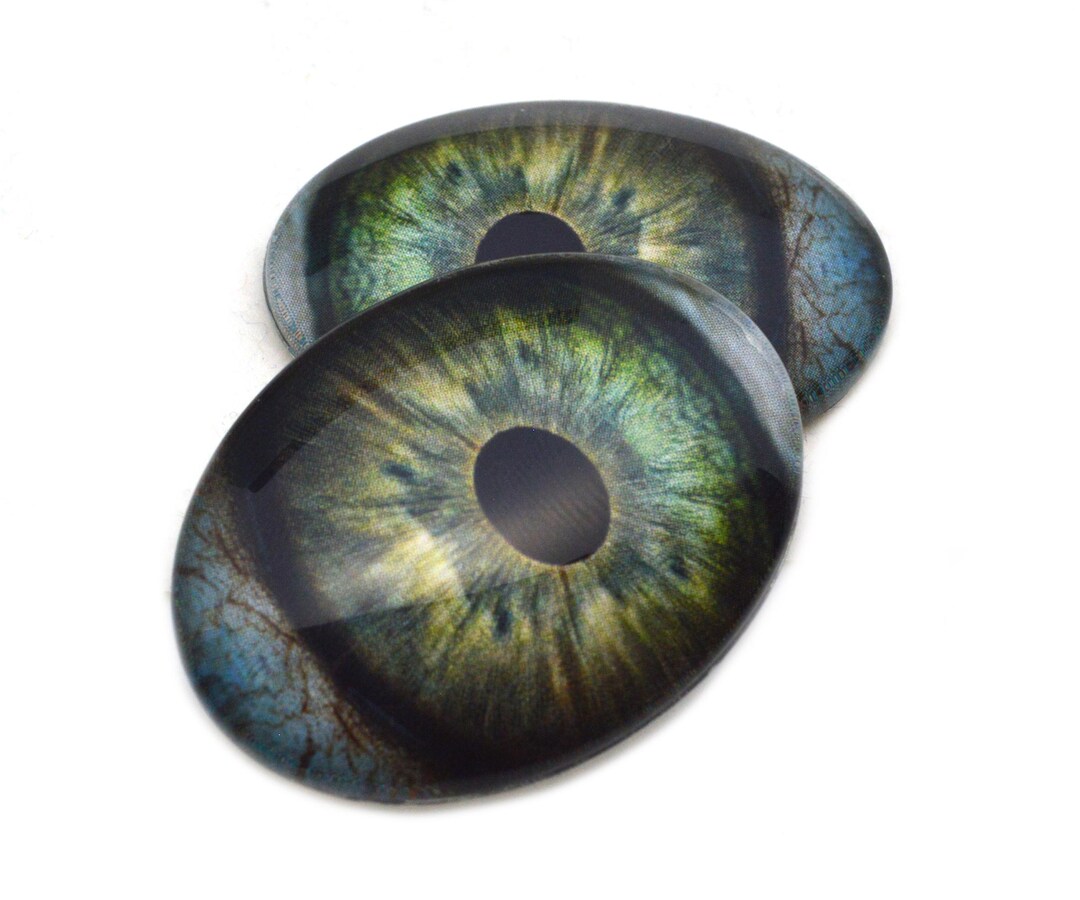Oval Forest Creature Scary Glass Eyes - Choose Your Size: 13mmx18mm ...
