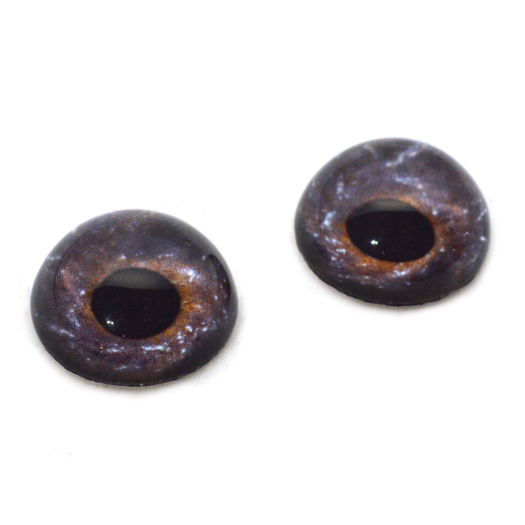 High Dome Milky Way Galaxy Iris Half Sphere Glass Eyes | Brown Art Doll ...