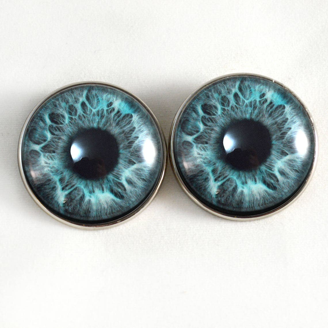 10mm - 30mm Mint Blue Mermaid Button Eyes Sew on Shank With Loop ...