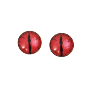 Red Swirling Fantasy Dragon Glass Eyes, 6mm to 40mm Jewelry Art Doll ...