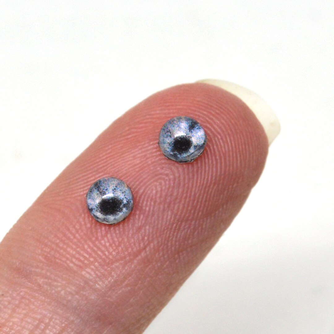 4mm Super Tiny Realistic Gray Doll Human Small Glass Eyes Human ...