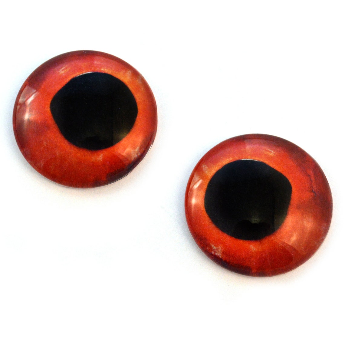 Realistic Red Fish Glass Eyes - 6mm to 40mm - Jewelry Cabochons Doll ...