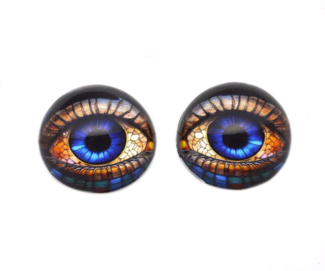High Dome Colorful Stained Glass Eyes Half Sphere Glass Eyes | Detail ...