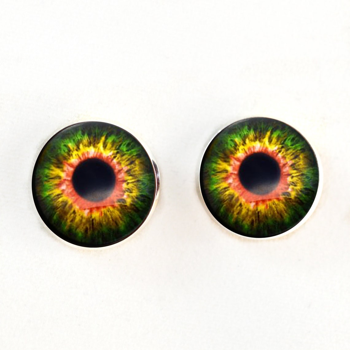 10mm - 30mm Sensational Green and Orange Creature Button Eyes Sew on ...