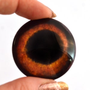 Amber Dog Glass Animal Eyes, 6mm to 40mm, Jewelry Making Art Dolls ...