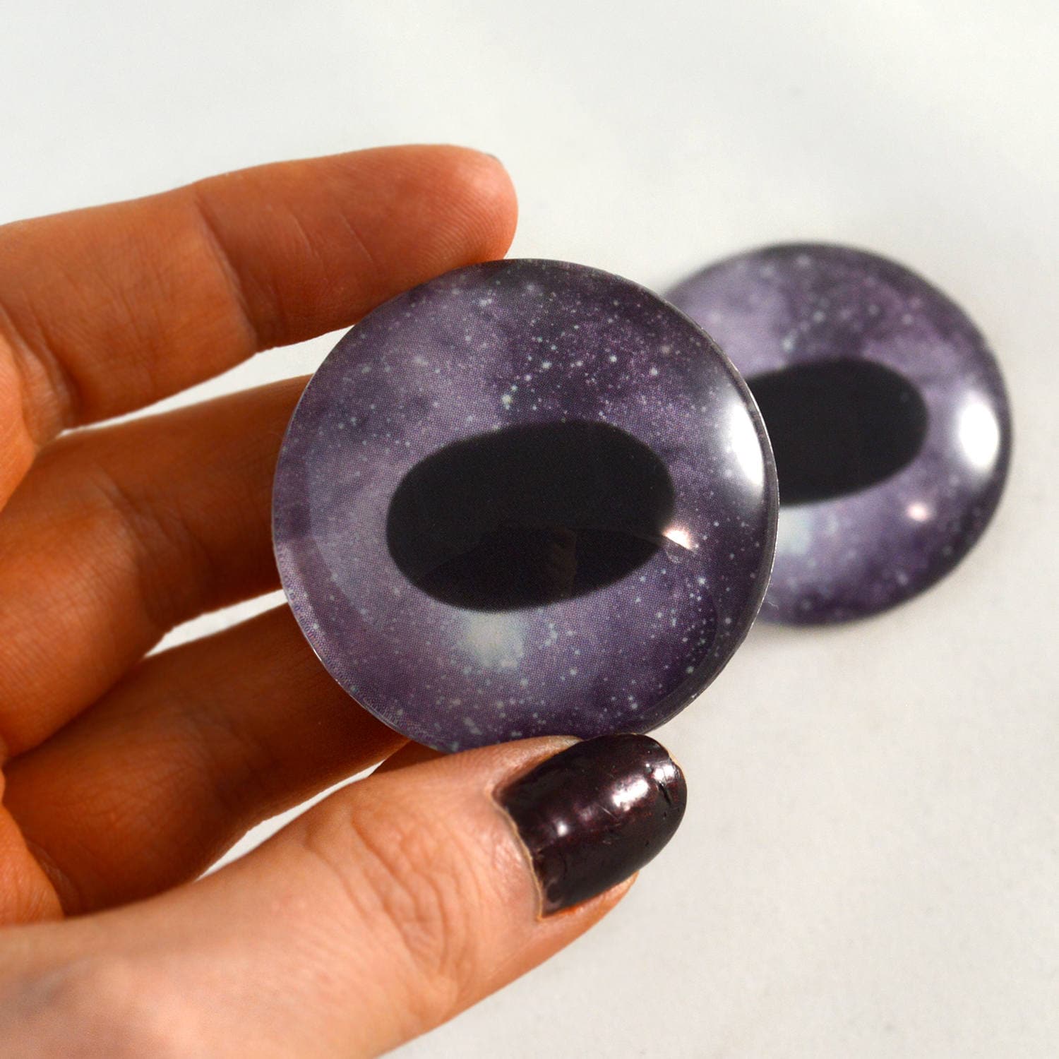 Pair of Dark Purple Unicorn Glass Eyes - Choose Your Size: 6mm to 40mm ...