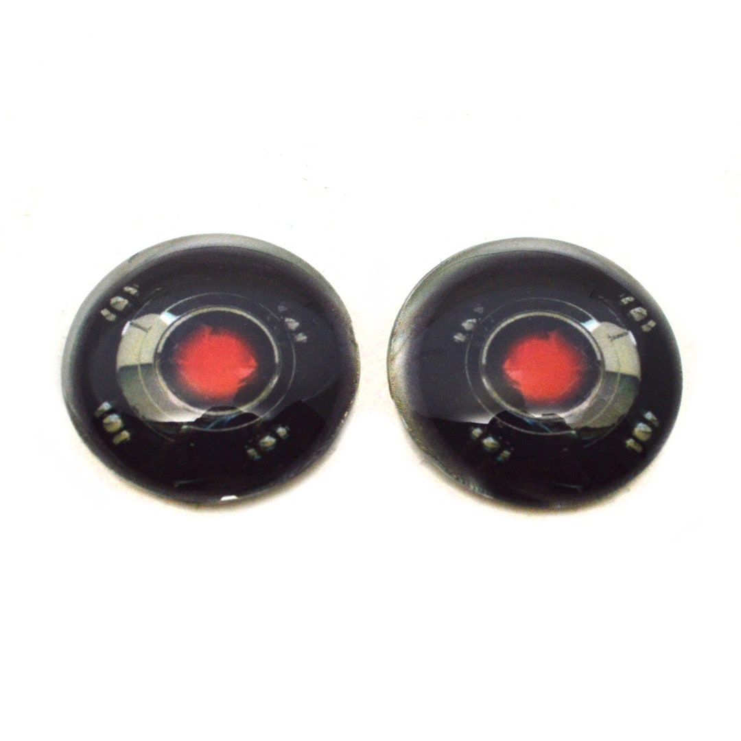 Red Robot Glass Eyes 6mm to 60mm Science Fiction Cyber Jewelry Making ...