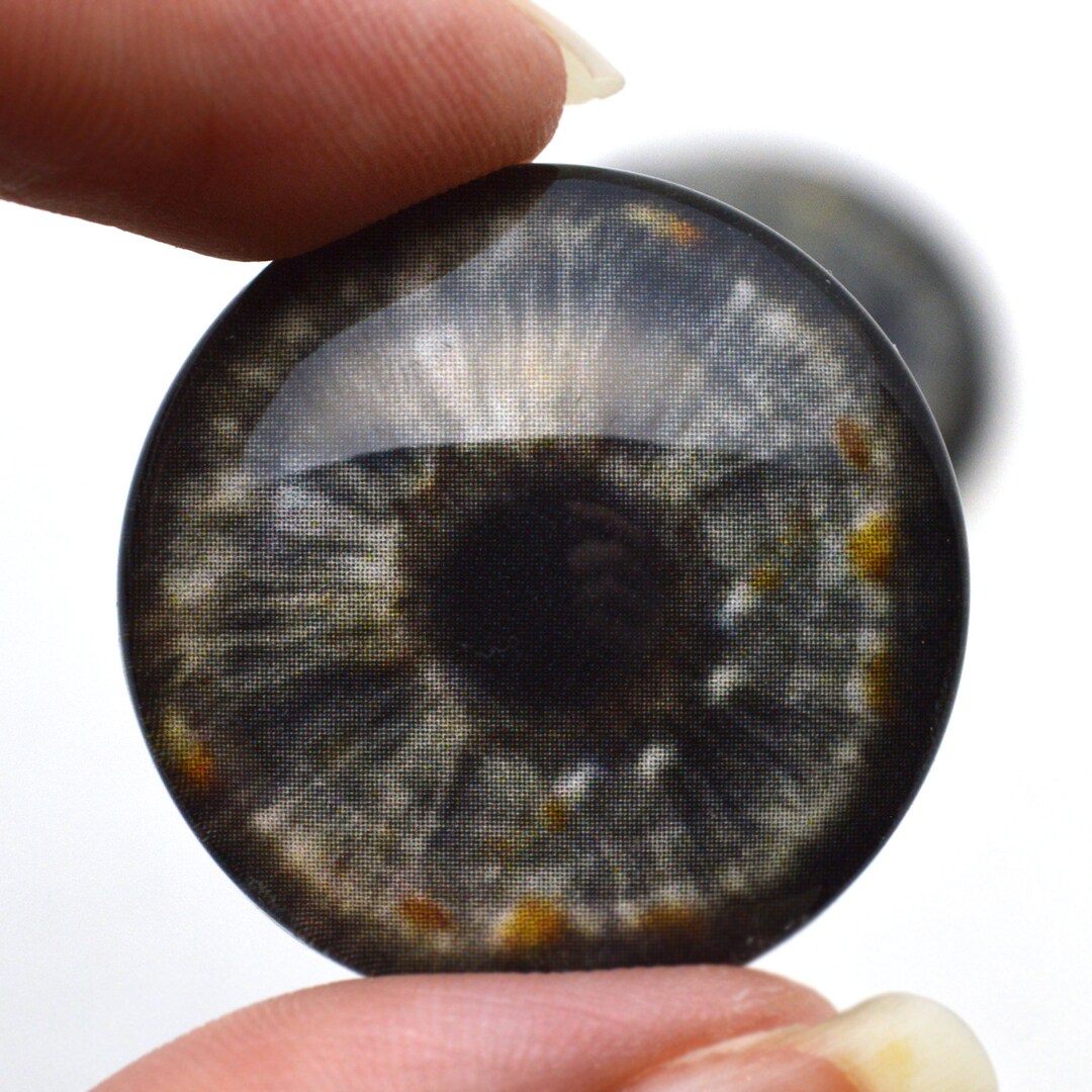 Spotted Gray Realistic Human Glass Eyes 6mm to 40mm Jewelry Supplies ...