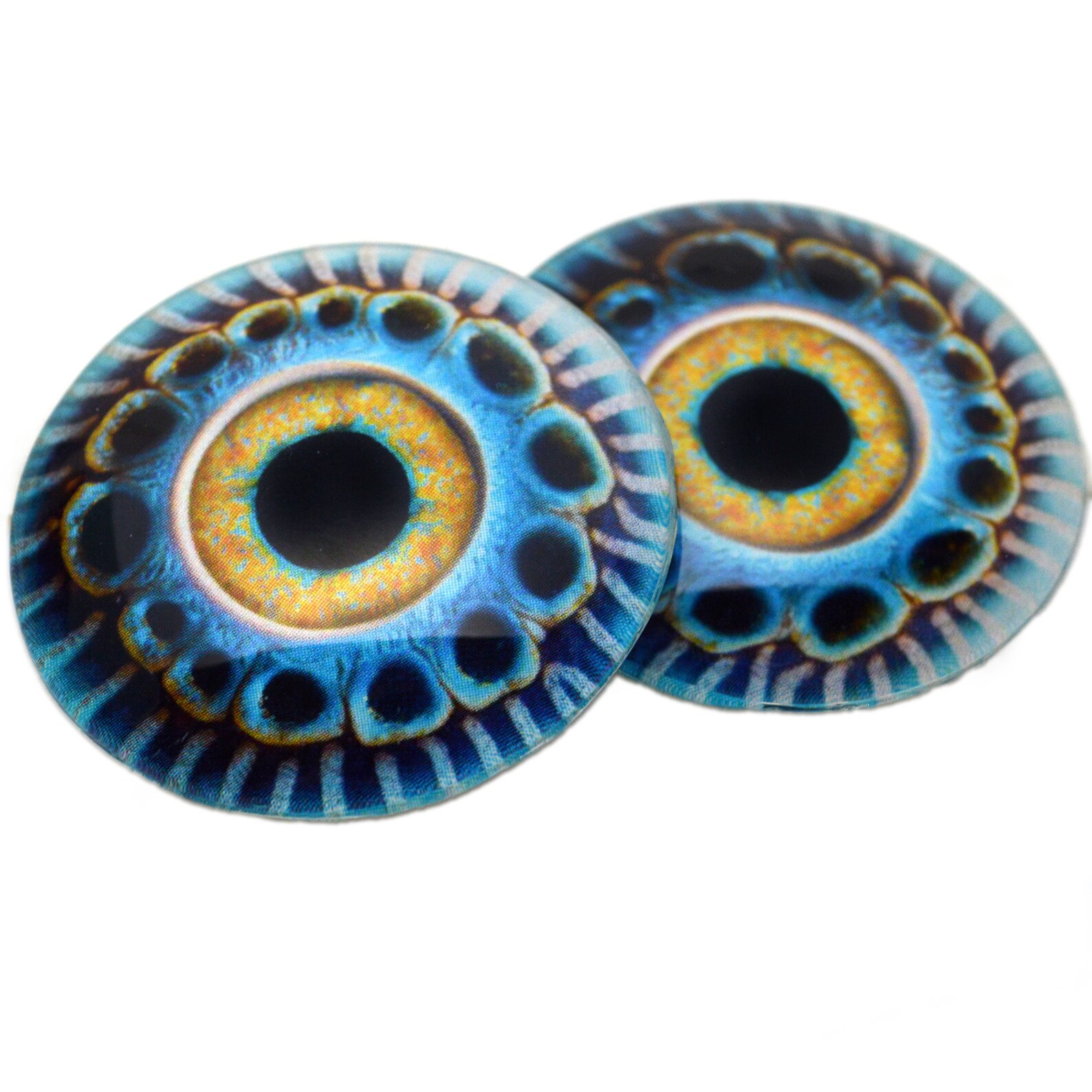 Kraken Glass Eyes Blue and Yellow Sea Monster Creature 6mm to 78mm ...