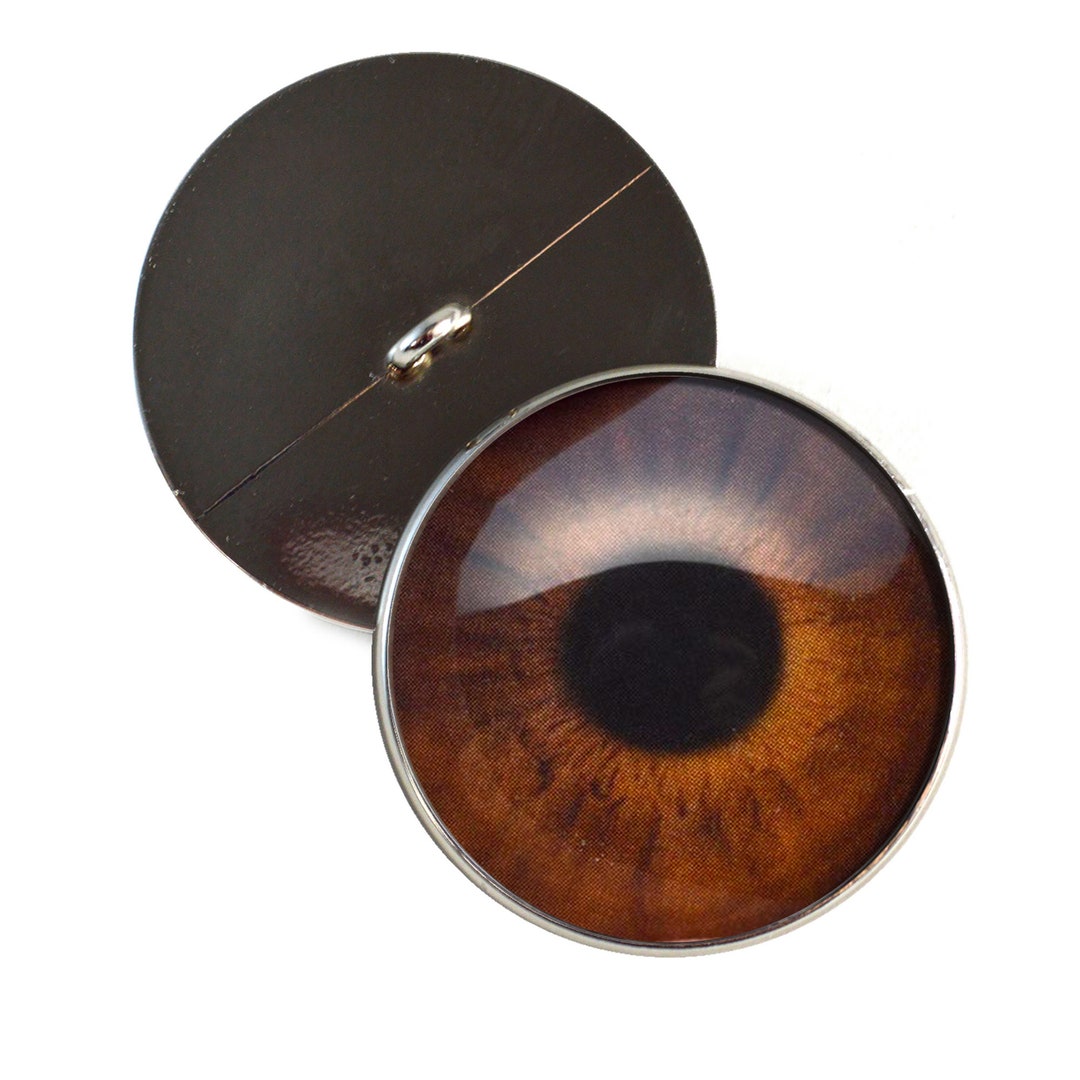 10mm - 30mm Real Medium Brown Human Doll Button Eyes Sew on Shank With ...